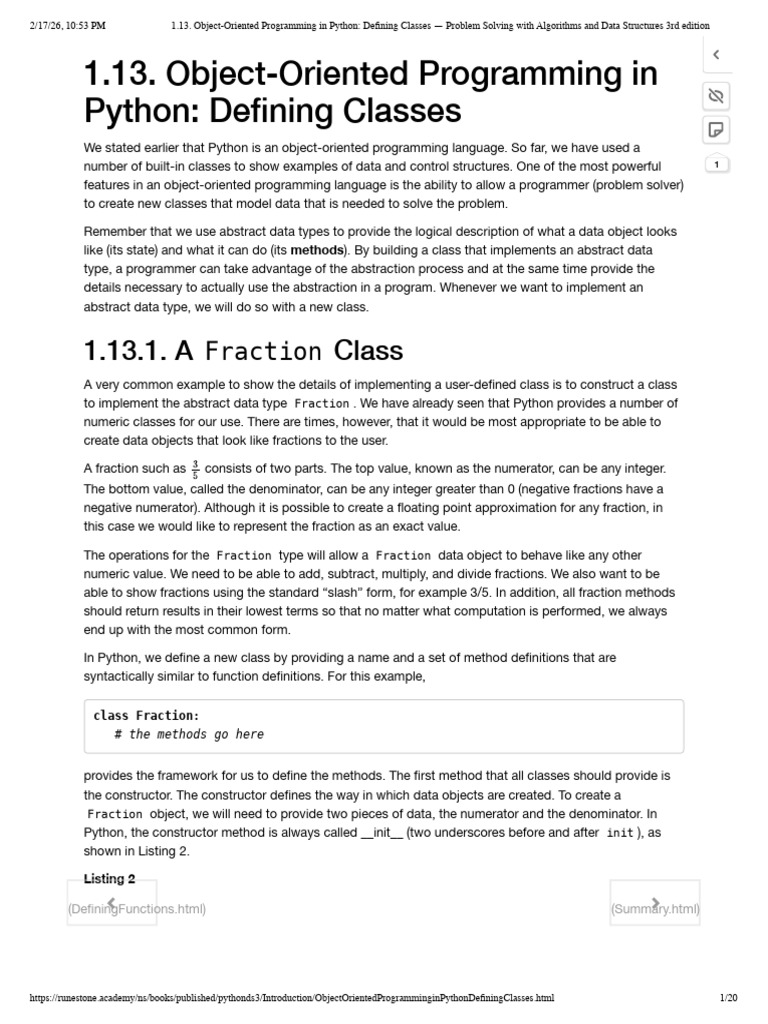 1.13. Object-Oriented Programming in Python_ Defining Classes — Problem ...