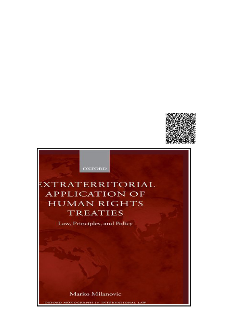 Extraterritorial Application of Human Rights Treaties Law Principles ...