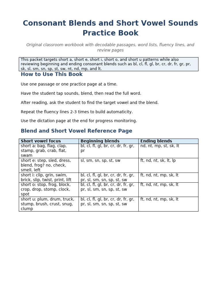 consonant_blends_and_short_vowel_sounds_practice_book_v2 | PDF ...