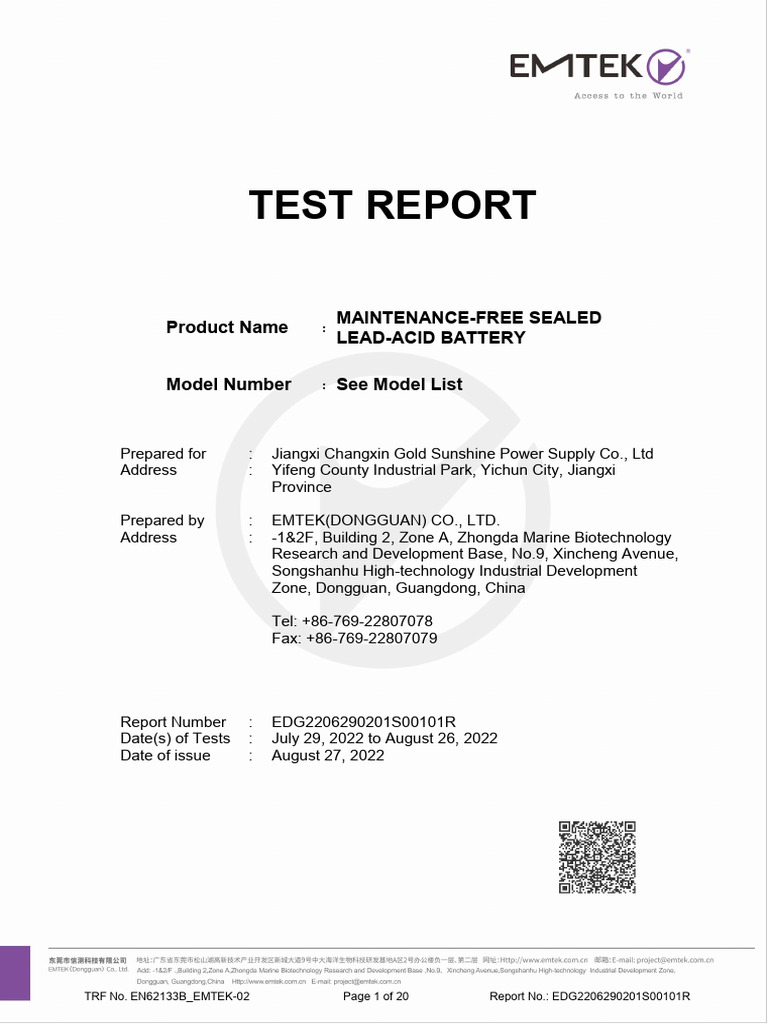 6-FM-(4-250) IEC 60896-21,-22 Report EDG2206290201S001 | PDF ...