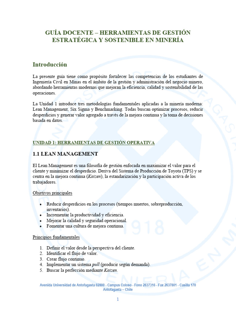 Gu a Herramientas de Gesti n (1) | PDF | Lean Manufacturing | Six Sigma