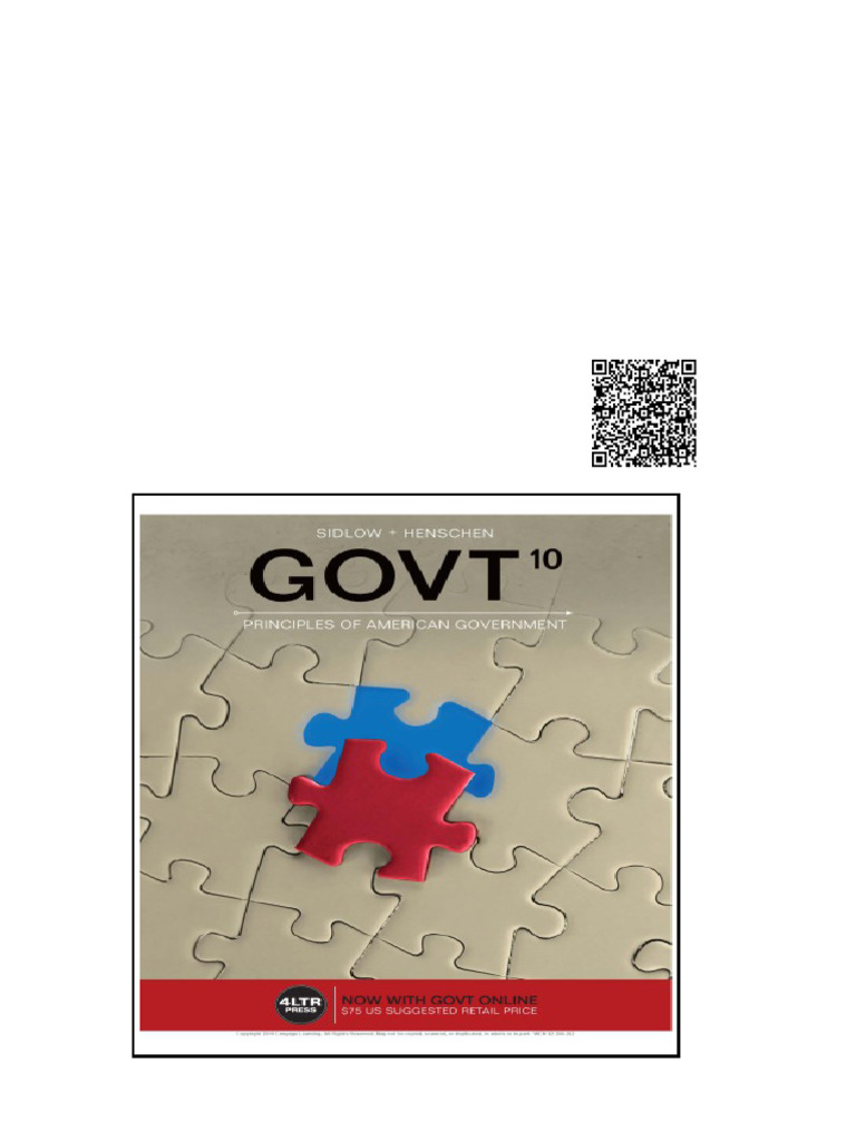 Govt10: principles of American government 10th edition Edition Henschen ...