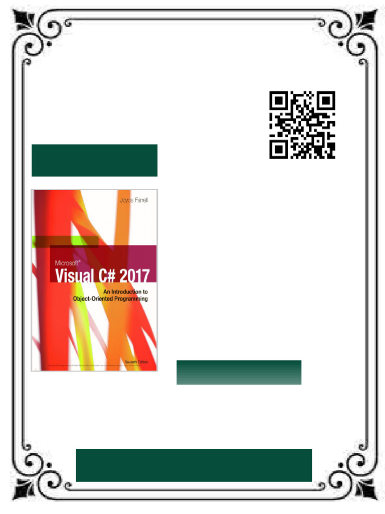 Microsoft Visual C# 2017 An Introduction to Object Oriented Programming ...