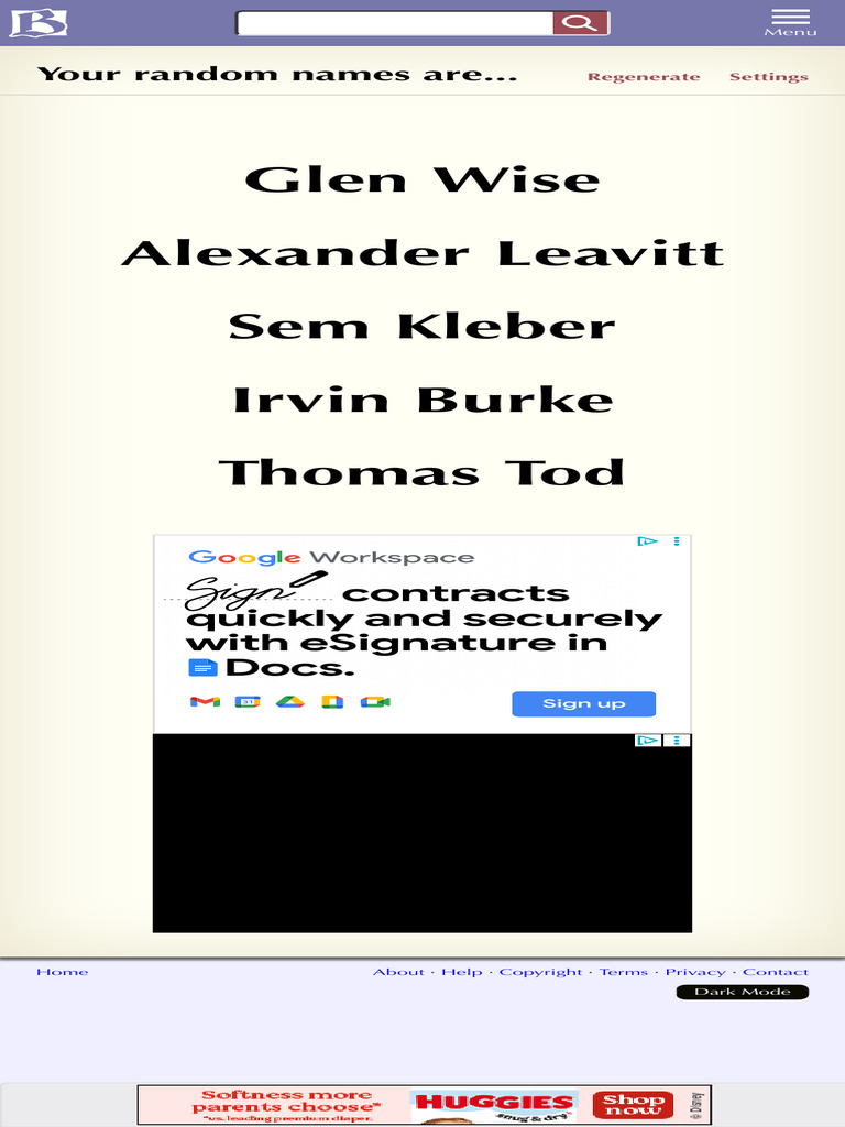 Random Name Generator - Behind the Name 4 | PDF