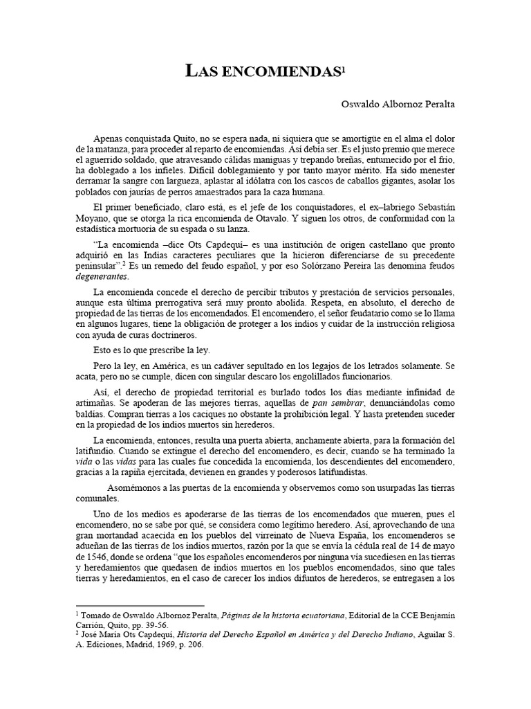 Las Encomiendas | PDF