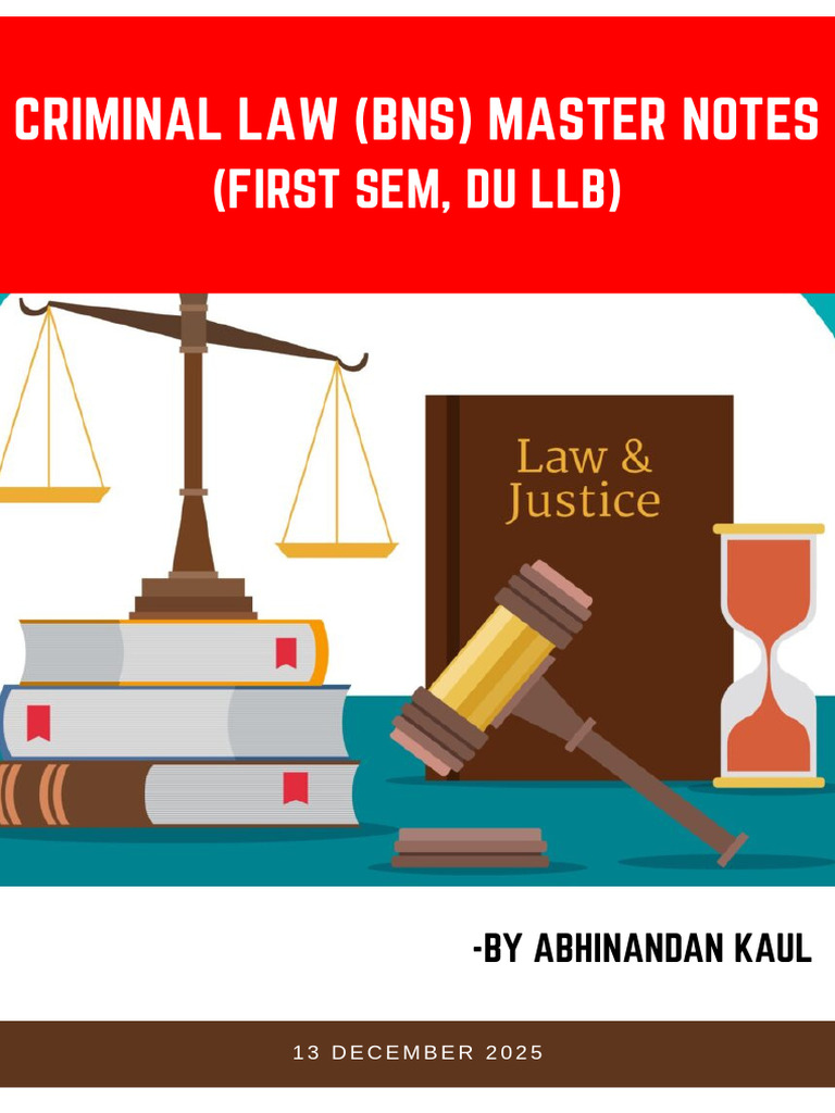 Criminal Master Notes | PDF