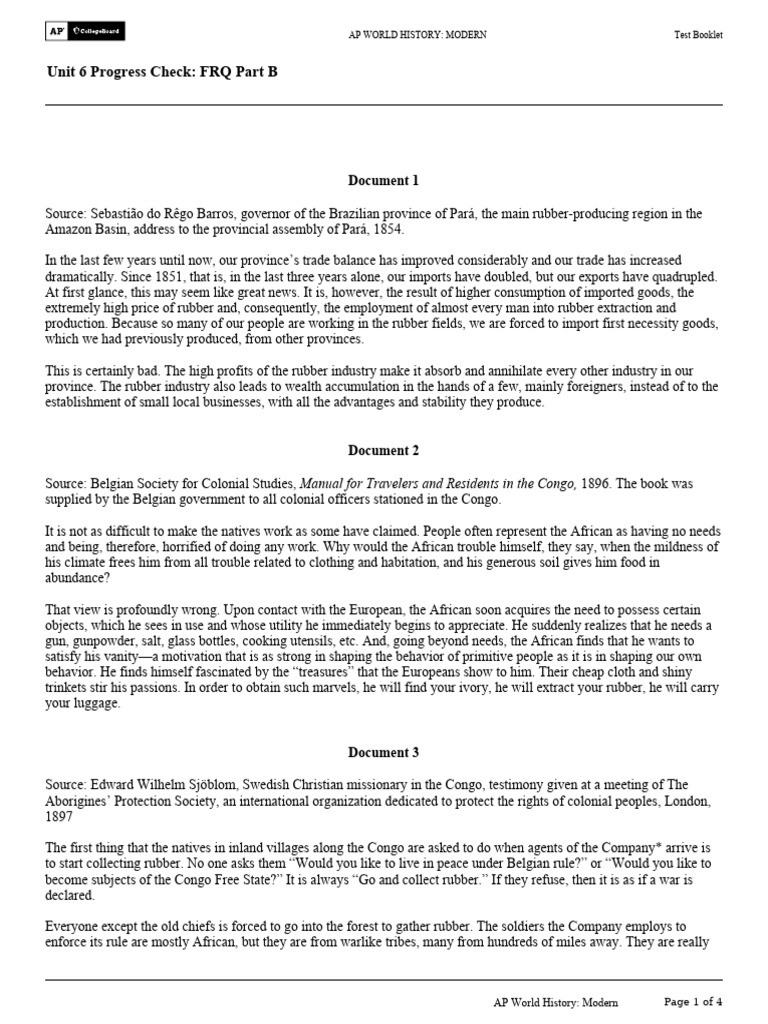 Unit 6 DBQ Prompt and Documents | PDF