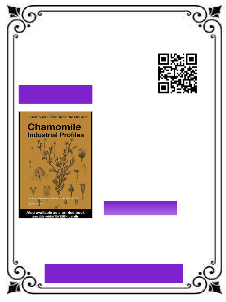 Chamomile Industrial Profiles Medicinal and Aromatic Plants Industrial ...
