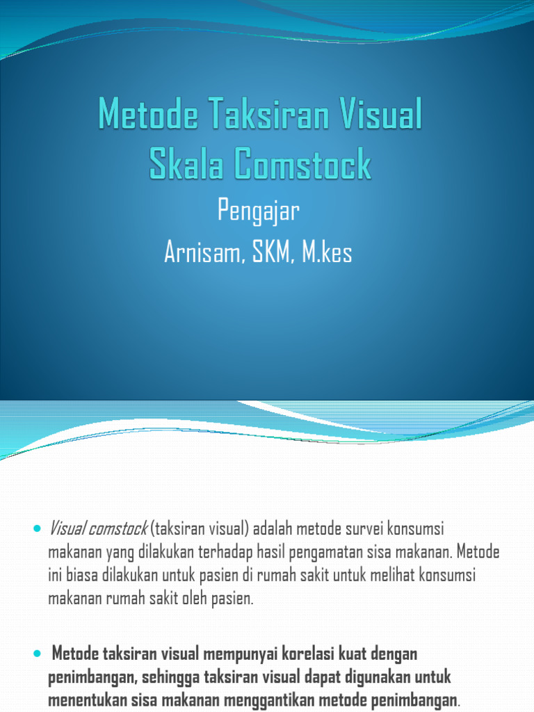 Metode Taksiran Visual Skala Comstock | PDF