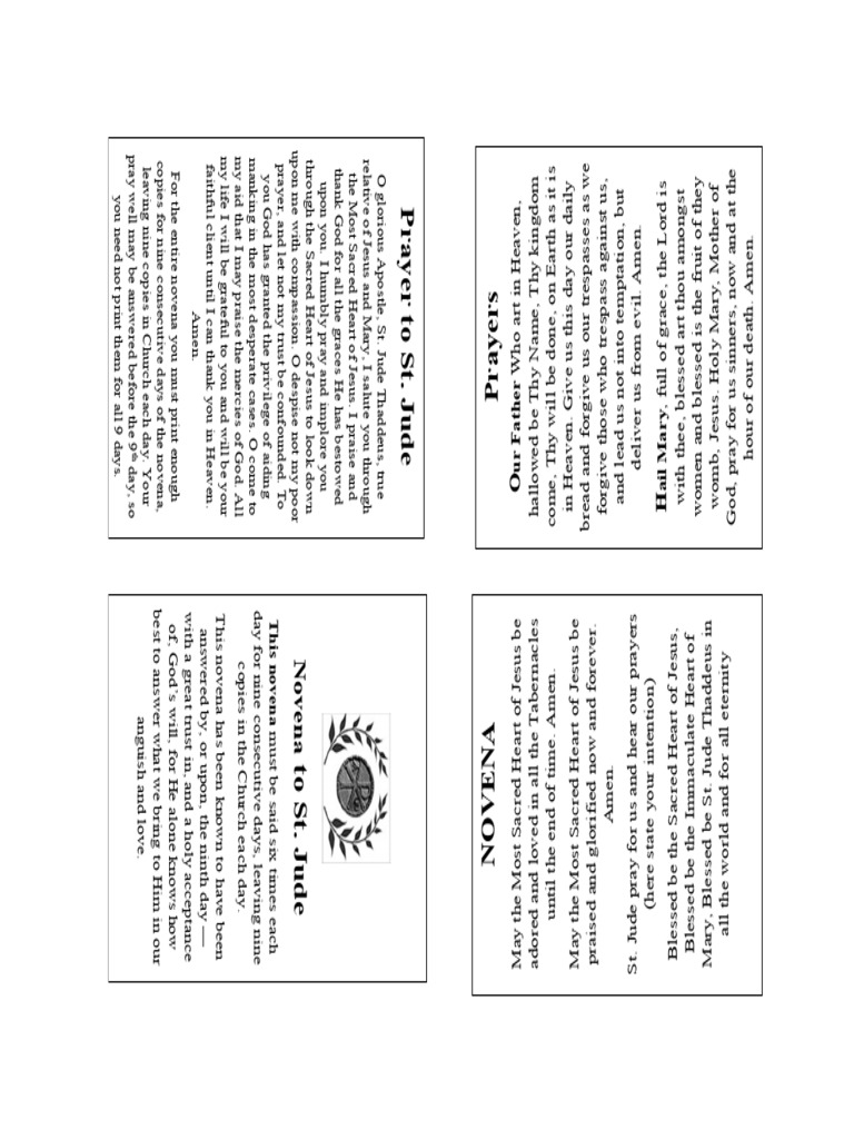 Novena To ST Jude Printable 2024 Boston Catholic Journal | PDF | Lord's ...