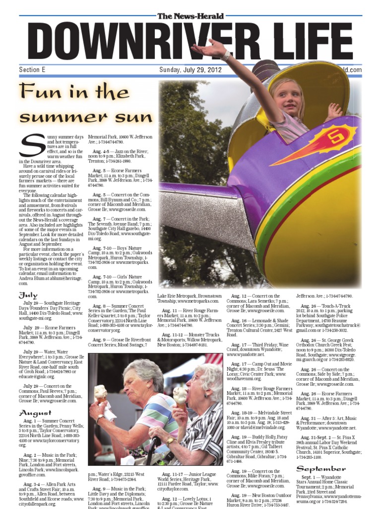 Downriver Summer Events Guide | PDF | Leisure