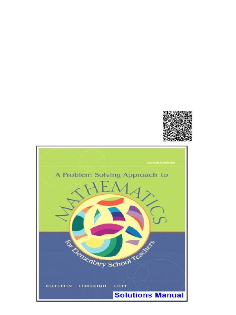 Problem Solving Approach to Mathematics for Elementary School Teachers ...