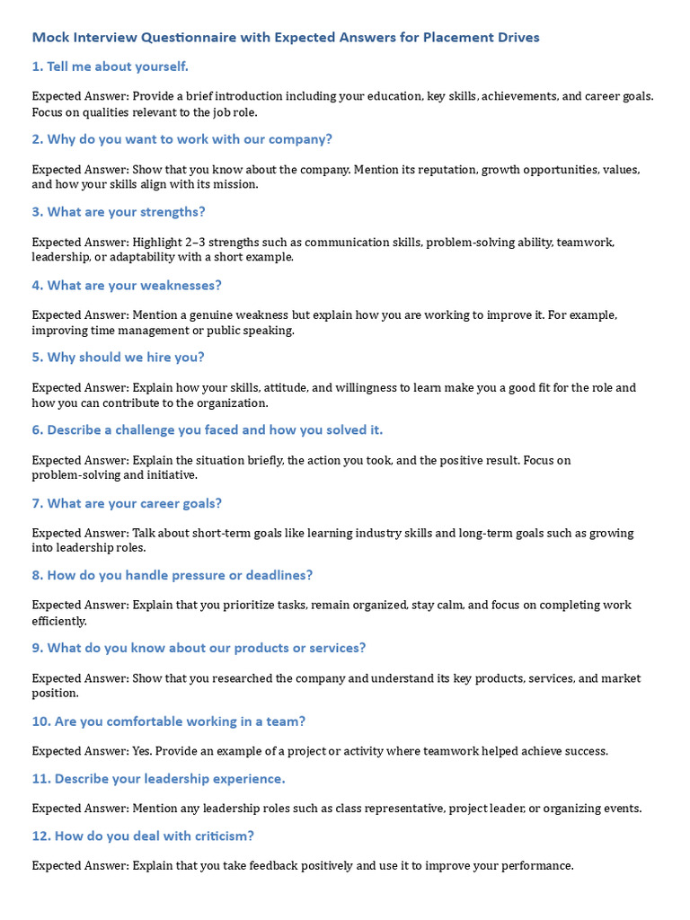 Mock Interview Questionnaire Placement Drives (1) .Docx 20260308 100857 ...