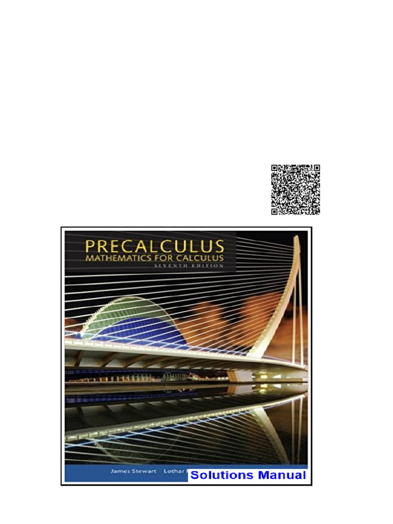Precalculus Mathematics For Calculus 7th Edition Answers