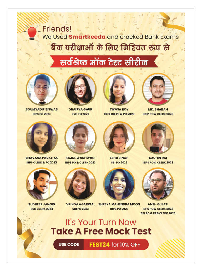 50 Sets of Puzzles For Bank Exams (Eng) - by Smartkeeda | PDF | Color