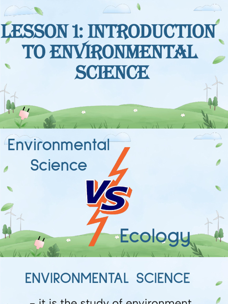 Lesson 1 - Introduction To Environmental Science | PDF | Natural ...