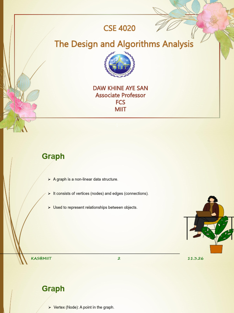 CSE 4020 - Lecture #23 - Graph (11.3.26 - W) | PDF | Vertex (Graph ...