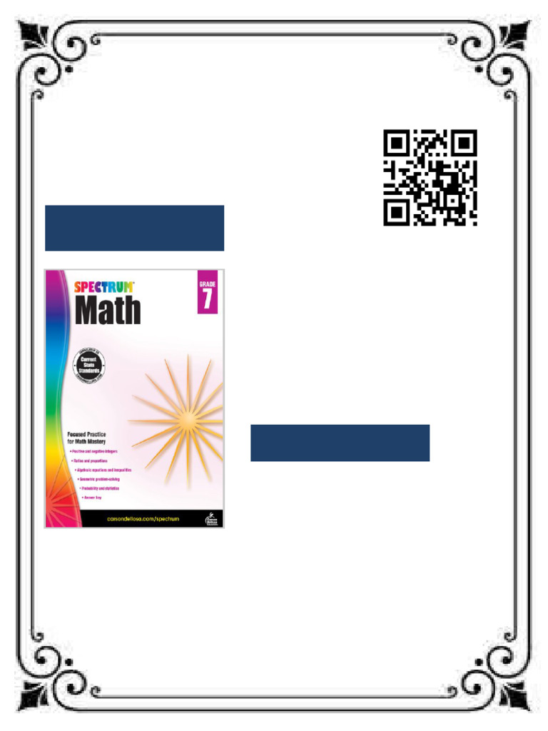 Spectrum Math Workbook Grade 7 Spectrum Ebook Testbank Solutions ...