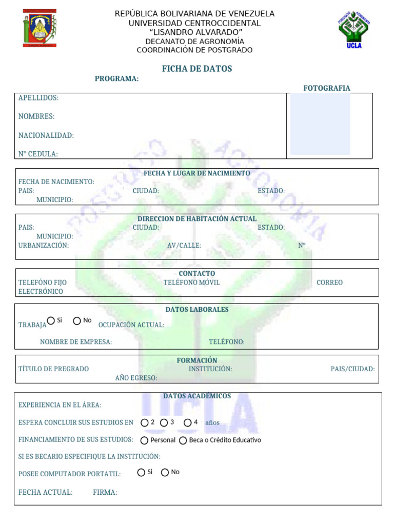 Ficha de Datos 2025.docm | PDF