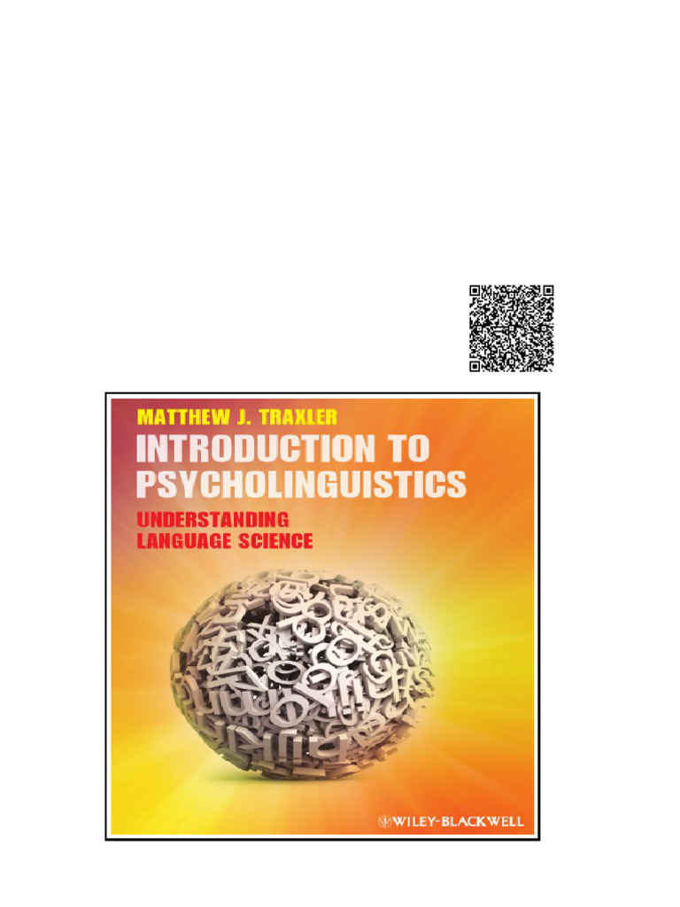 Introduction To Psycholinguistics Understanding Language Science ...