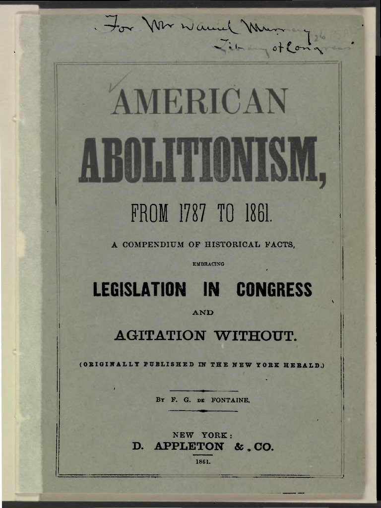 History of American abolitionism | PDF | Abolitionism In The United ...
