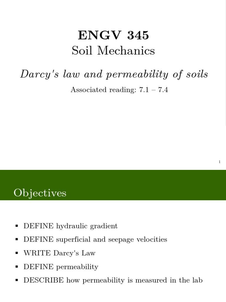 Darcy's Law and Permeability of Soils | PDF | Porosity | Mechanical ...