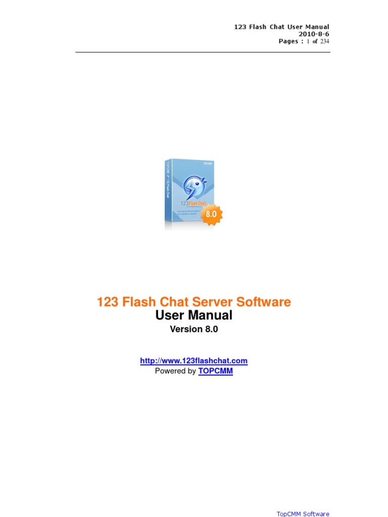 123 Flash Chat Server Software: User Manual | PDF | Installation ...