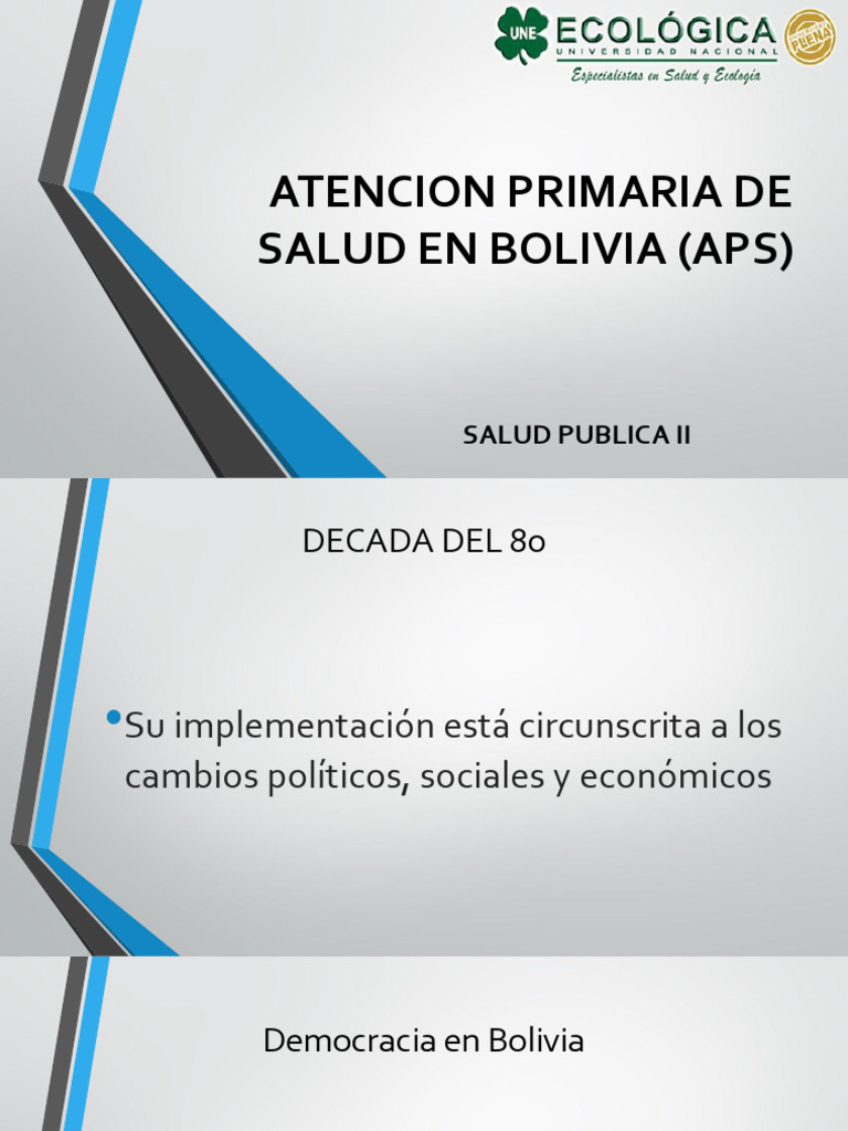 Aps-Atencion Primaria de Salud en Bolivia | PDF | Promoción de la salud
