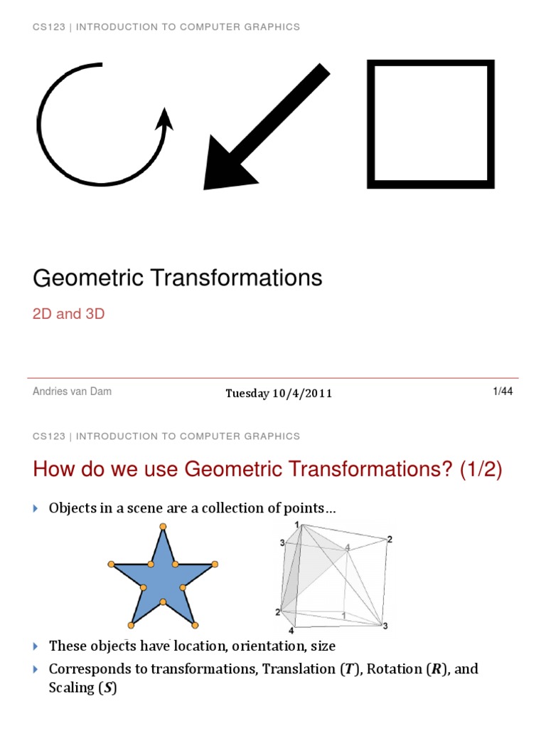 Geometric Transformations: 2D and 3D | PDF | 2 D Computer Graphics ...