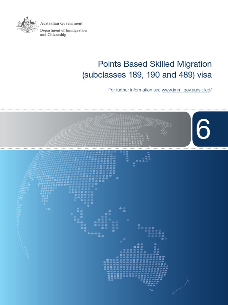 Points Based Skilled Migration (Subclasses 189, 190 and 489) Visa | PDF ...
