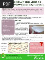 Observing Onion Cells Under Microscope | PDF | Cell (Biology) | Microscope