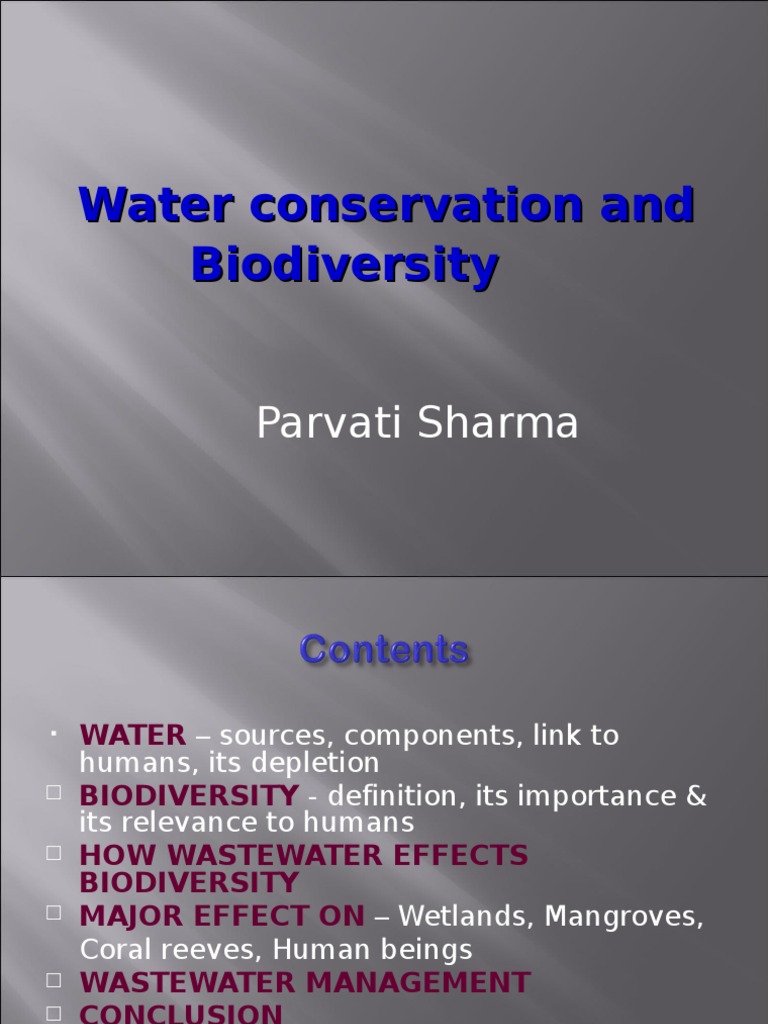 Water Conservation and Biodiversity | PDF | Water Resources | Wetland