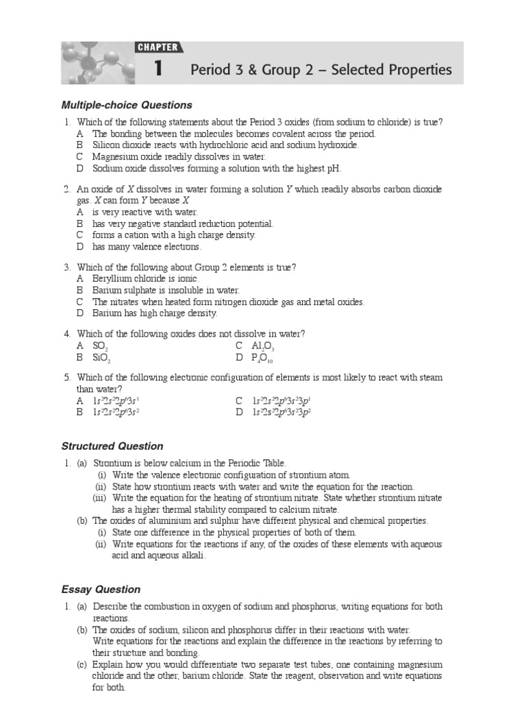 Organic Chemistry Question and Answer | PDF | Oxide | Transition Metals