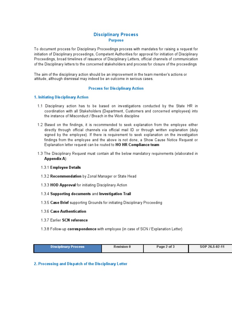 Disciplinary Process | PDF | Employment | Government