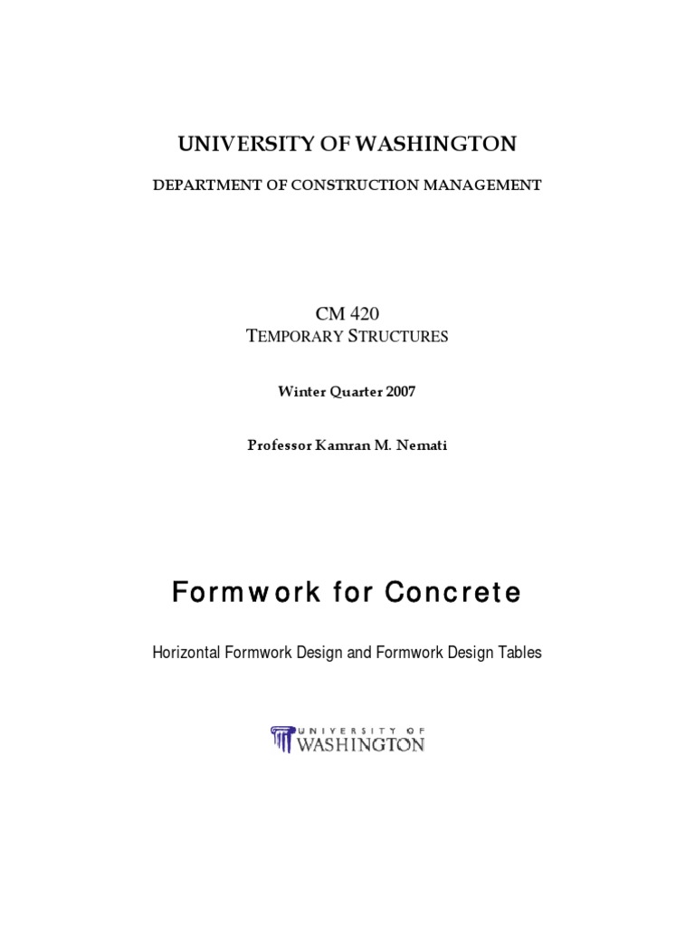 Formwork Design Pdf Beam Structure Building Materials