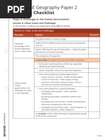 AQA GCSE Geography Paper 2 Tracker | PDF | Food Security | Geography