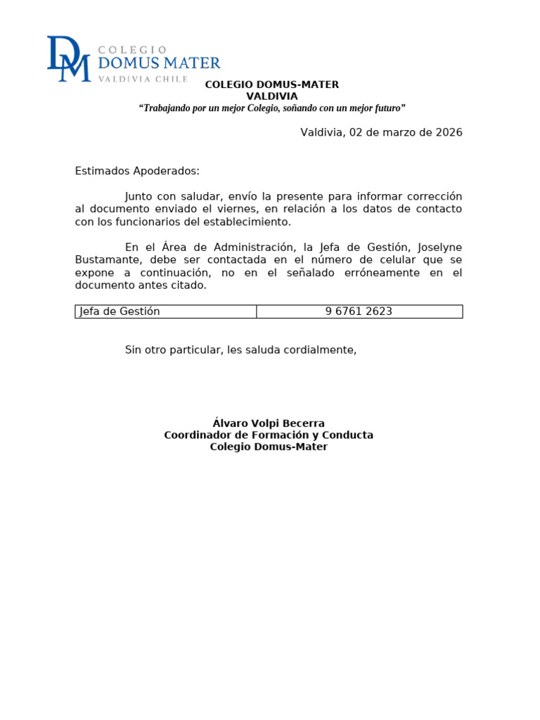 Comunicación Fe de Erratas 2026-2 | PDF