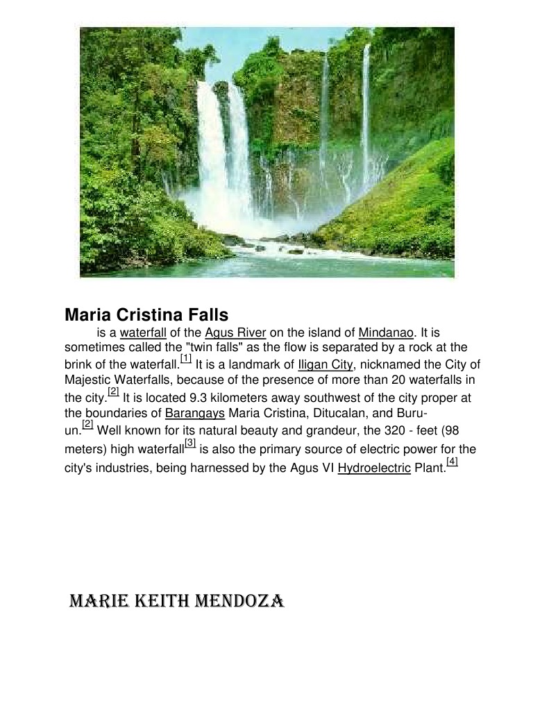 Maria Cristina Falls: Iligan's Power Source | PDF | Home & Garden | Art