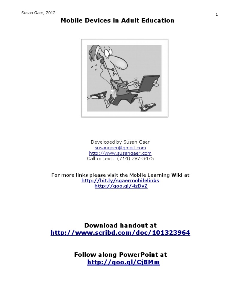 Mobile Devices in Adult Education | PDF | Communication | Teaching And ...