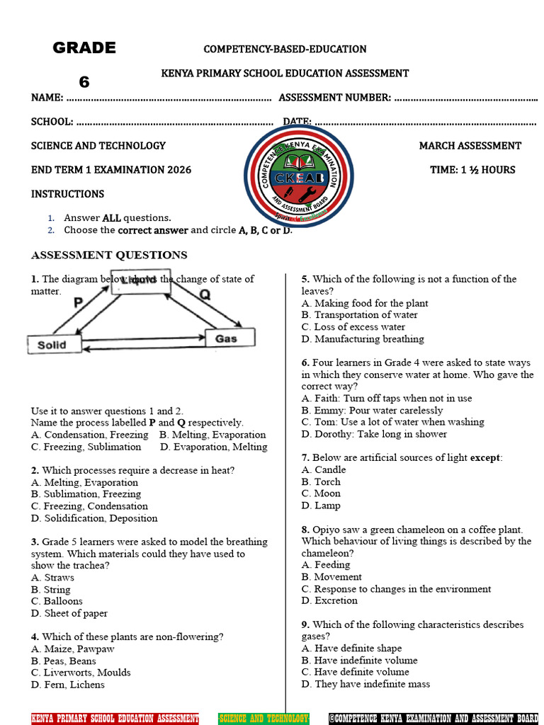 Grade 6 Science and Technology | PDF | Water