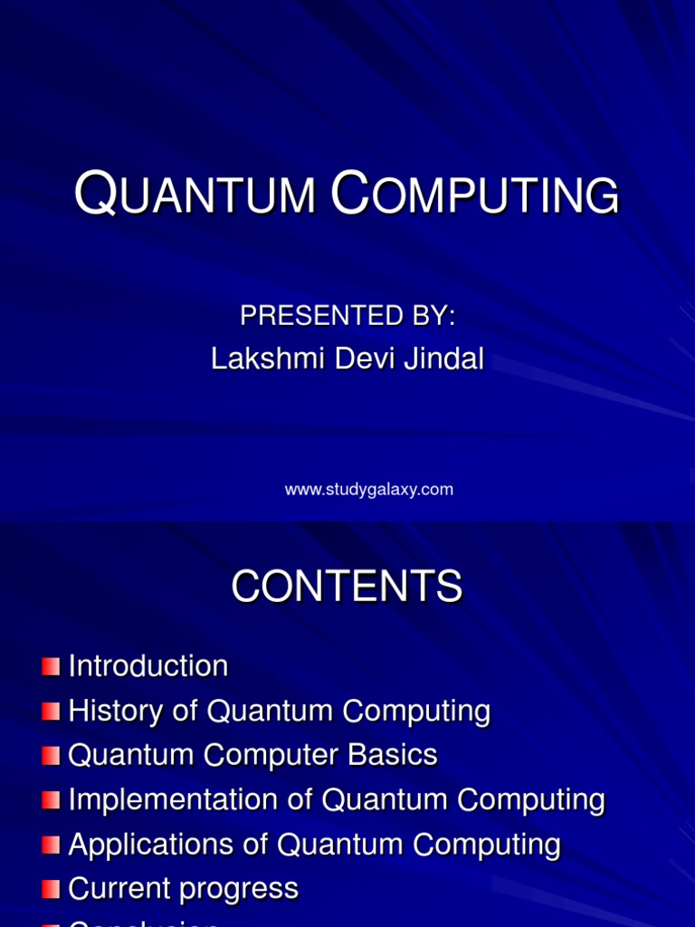 Quantum Computing Overview | PDF | Quantum Computing | Laser