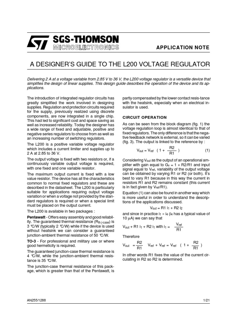 L200 Design Guide | PDF | Operational Amplifier | Amplifier