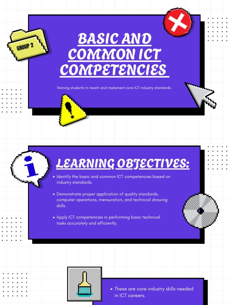 Basic and Common ICT Competencies | PDF | Technical Drawing | Drawing