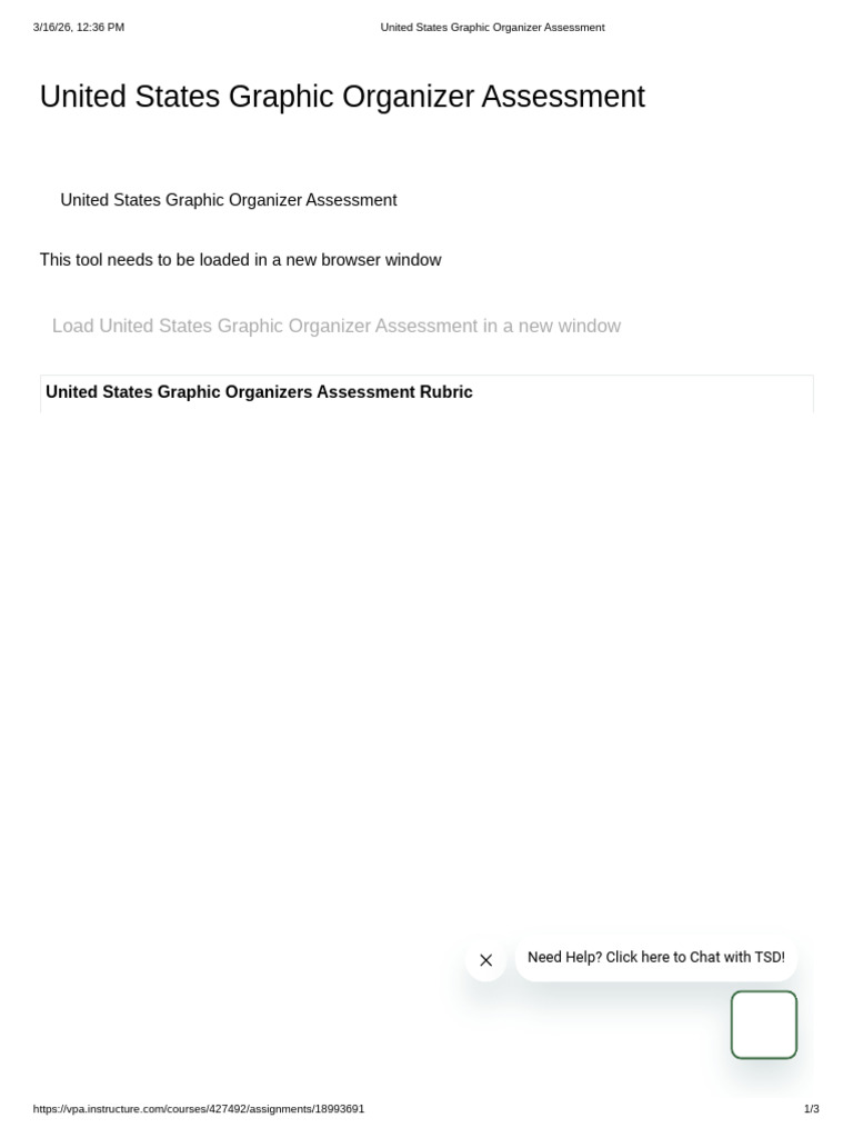 United States Graphic Organizer Assessment | PDF