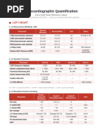 Normal TTE Values Overview | PDF | Ventricle (Heart) | Heart Valve