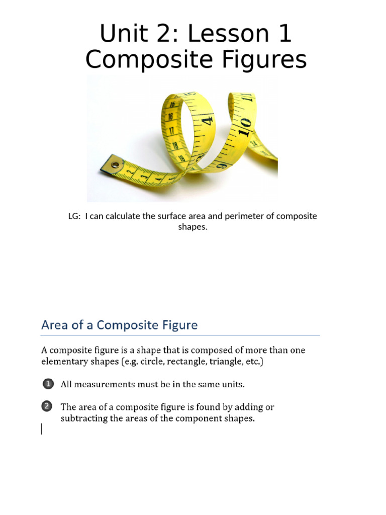 Lesson 1 Composite Figures | PDF
