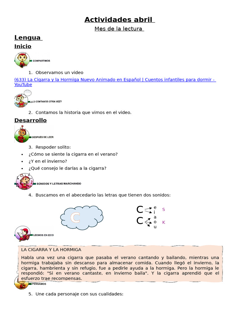 Actividades Abril | PDF | Aves | Zoología