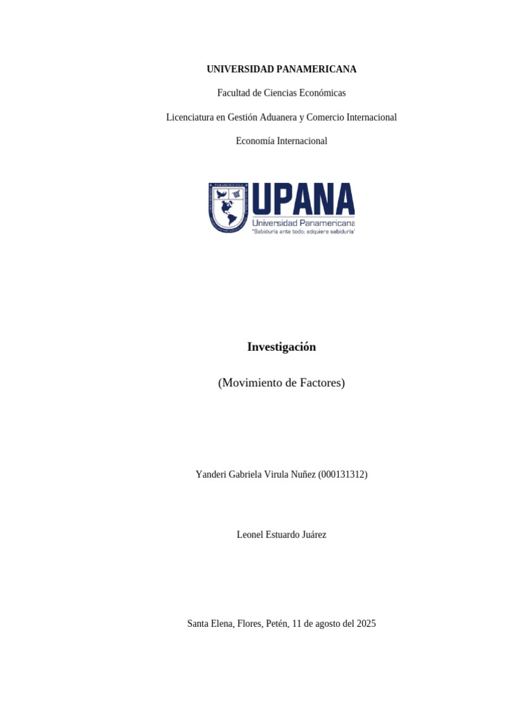 MOVIMIENTO DE FACTORES YANDERI VIRULA | PDF | Moneda | Migración humana