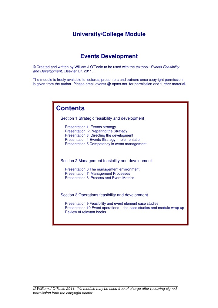 University/College Module: and Development, Elsevier UK 2011 | PDF ...