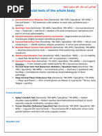 Shoulder Special Tests Overview | PDF | Anatomical Terms Of Motion | Arm